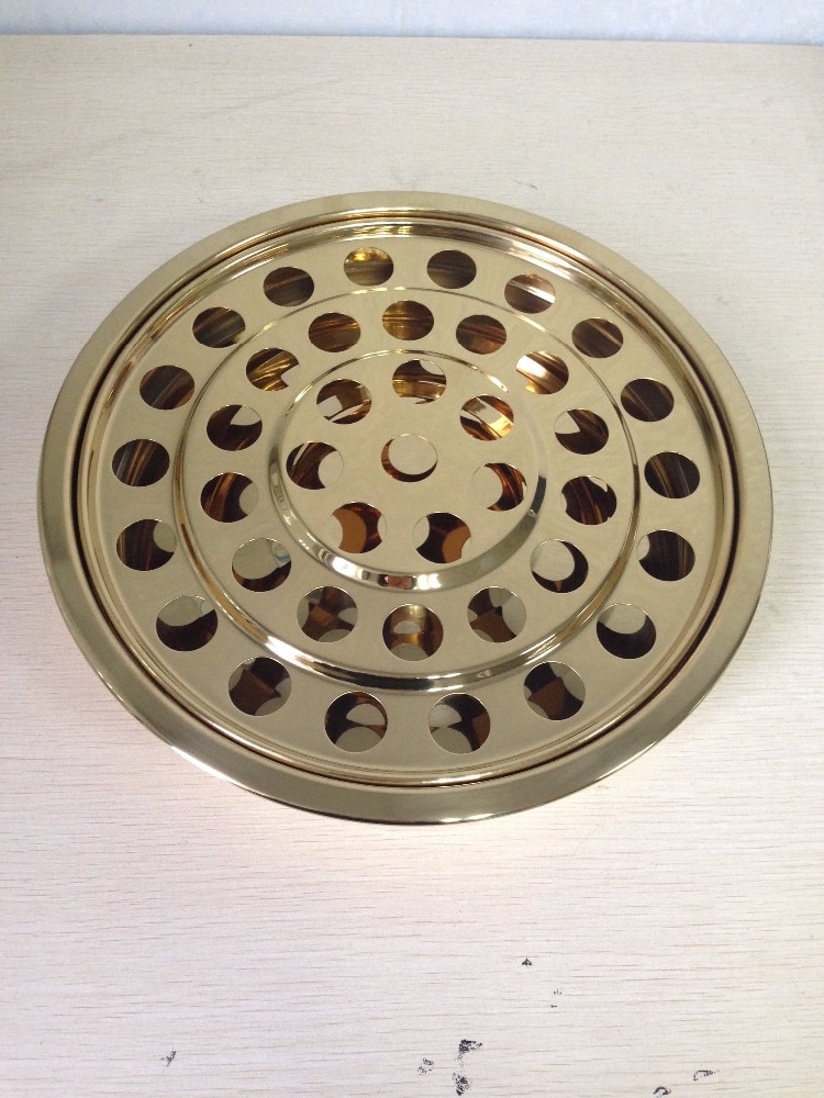 Brasstone Stainless steel holy church communion round tray base dish ...