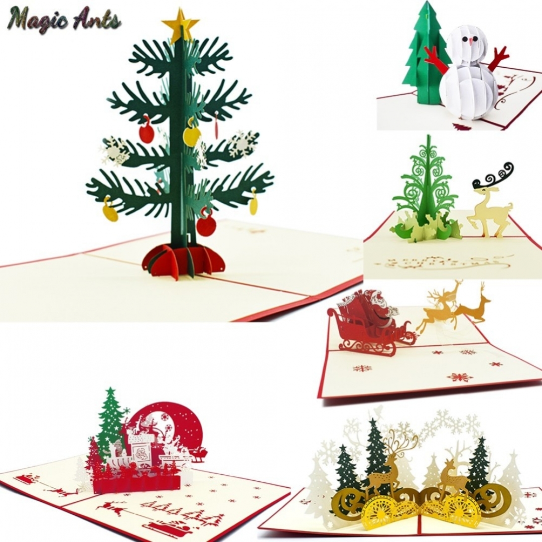 Merry Christmas Cards Gift Pop UP Cards - christianschoices